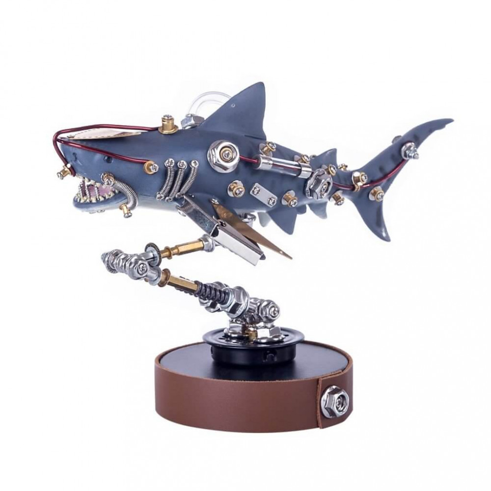 217pcs 3d assembly diy metal mechanical shark variant beast puzzle ...
