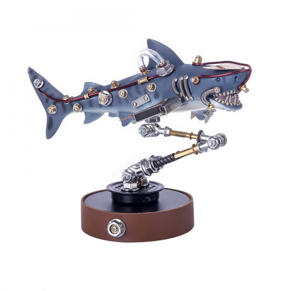 217pcs 3d assembly diy metal mechanical shark variant beast puzzle ...