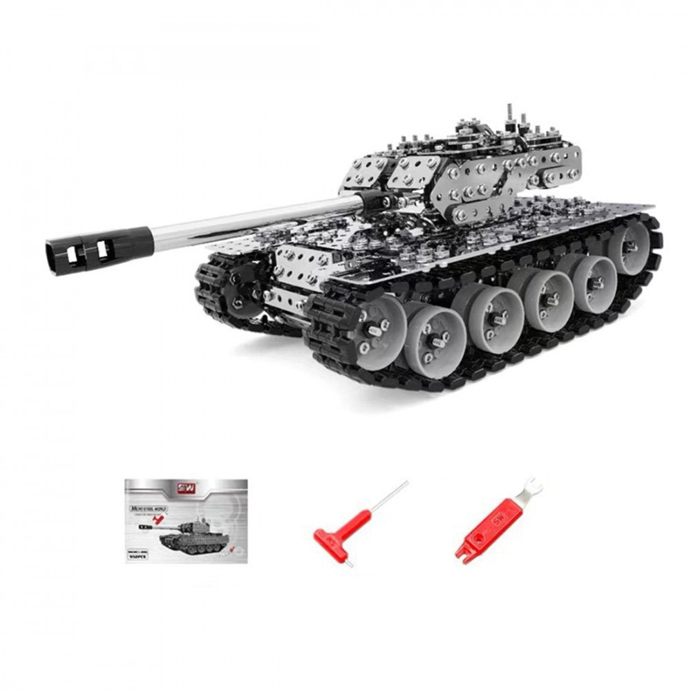 843pcs 3d scew metal mechanical military tank model kit assembly puzzle ...