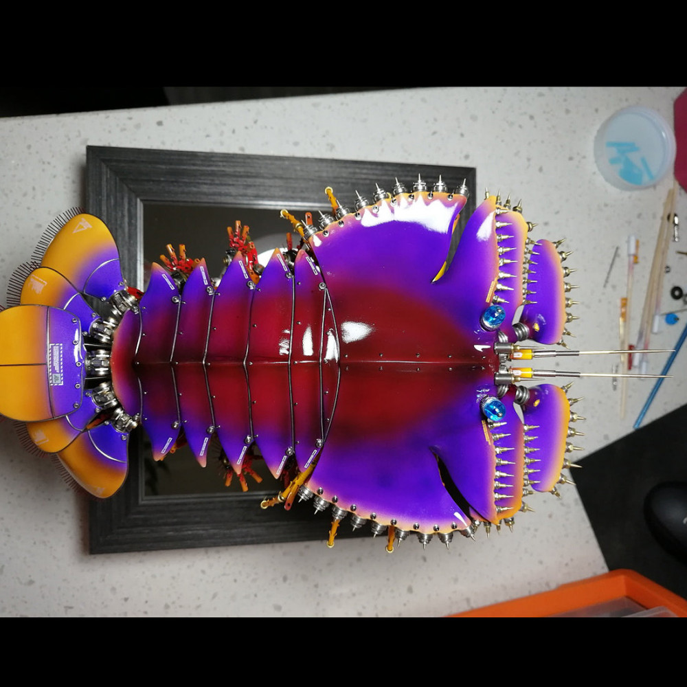 customized 3d metal lobster sculpture assembly model kits crafts for ...