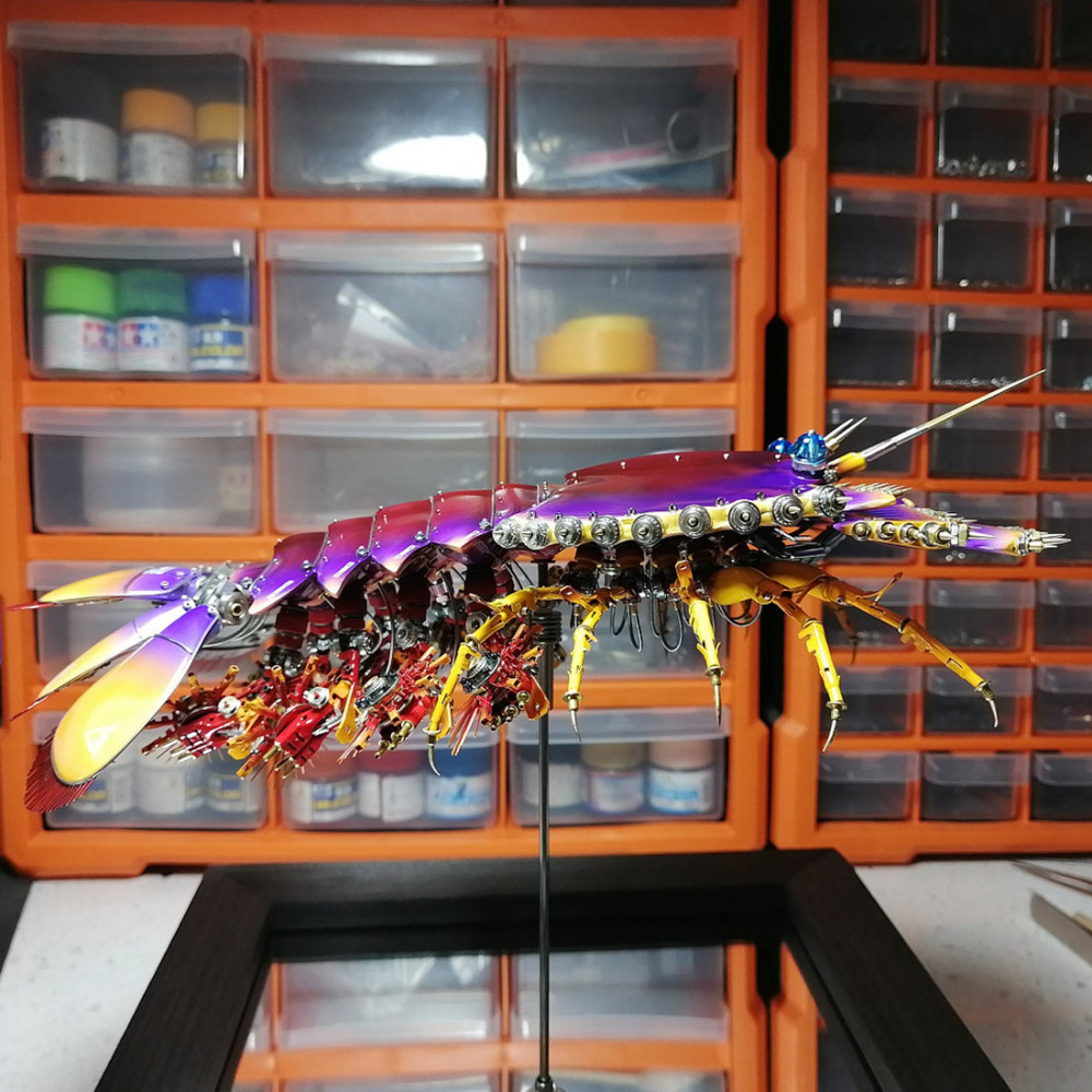 customized 3d metal lobster sculpture assembly model kits crafts for ...