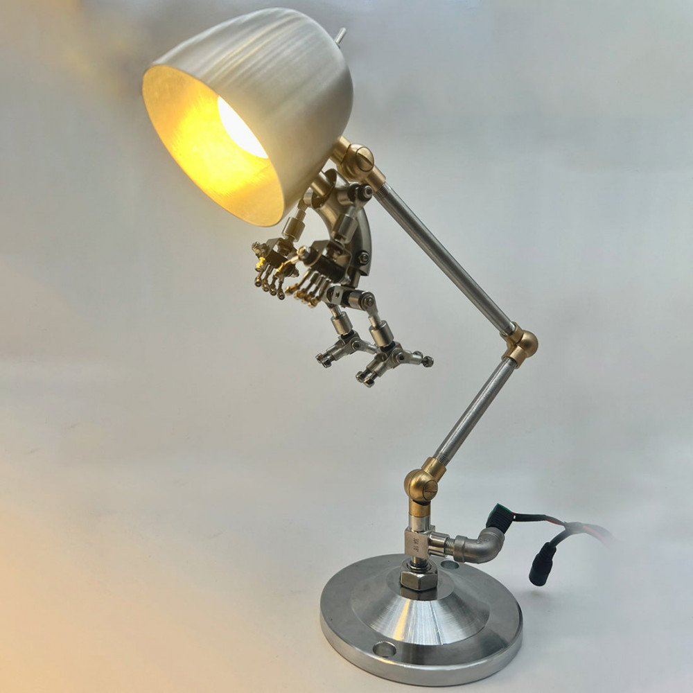 steampunk 3d metal no.1 robot table lamp us-plug - steampunk-3d-metal ...