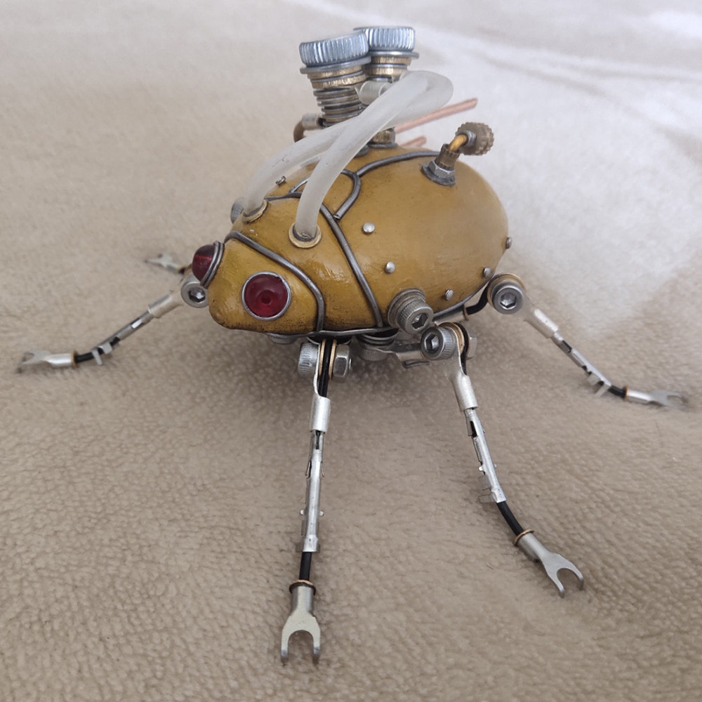 steampunk 3d mini beetle metal sculpture model crafts - steampunk-3d ...