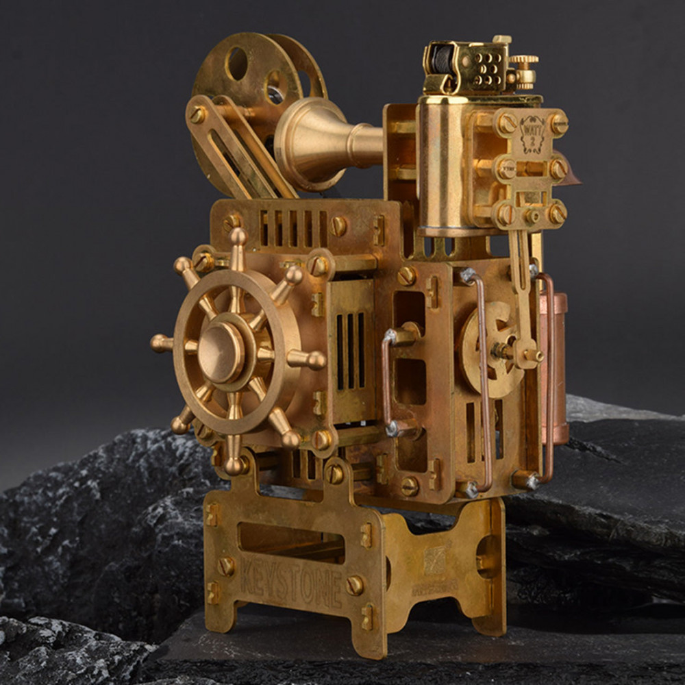 steampunk brass kerosene vintage lighter movie projector style ...